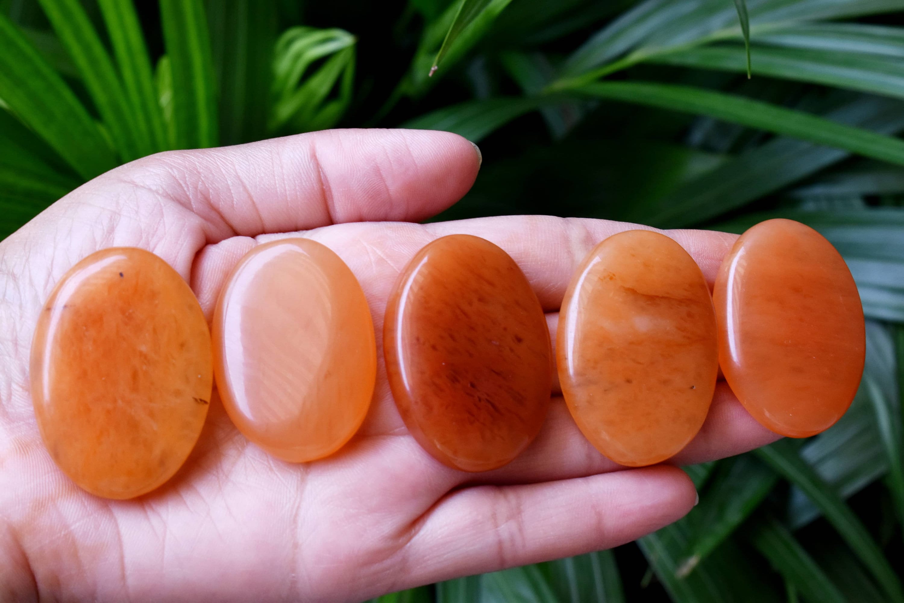One 1 Orange Aventurine Worry Stone for Crystal Healing - Etsy