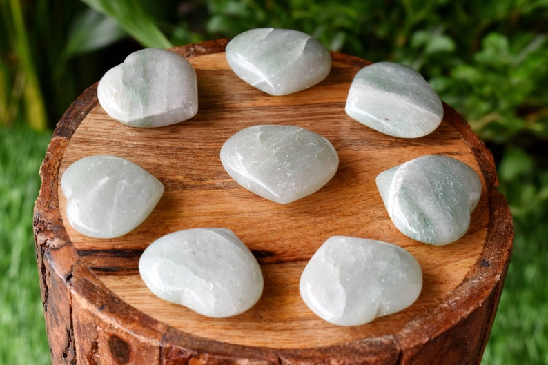 Green Aventurine Puffy Mini Hearts 1 Inch Pocket Heart Mini - Etsy