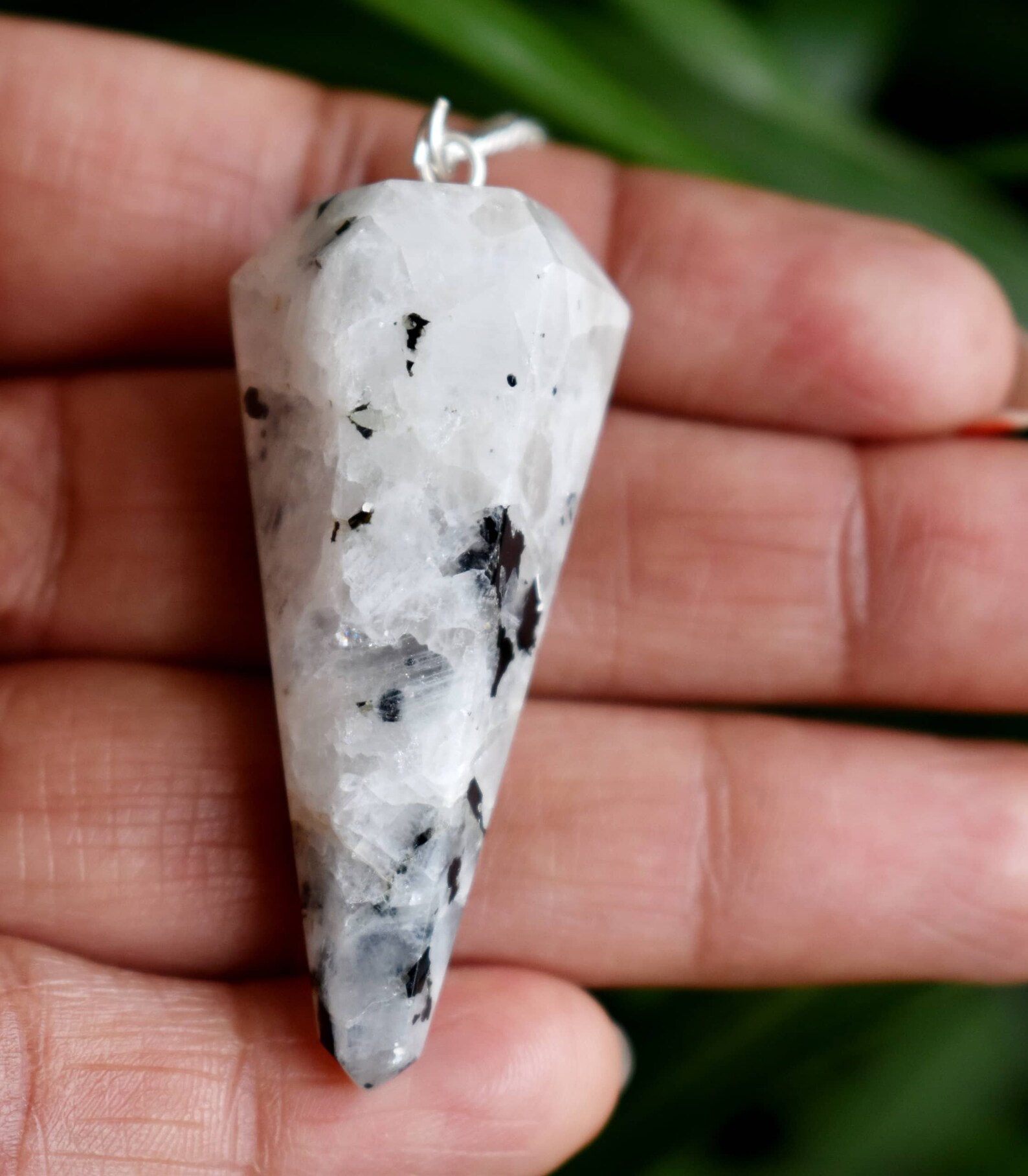 Rainbow Moonstone Faceted Cone Pendulum Healing Dowsing - Etsy