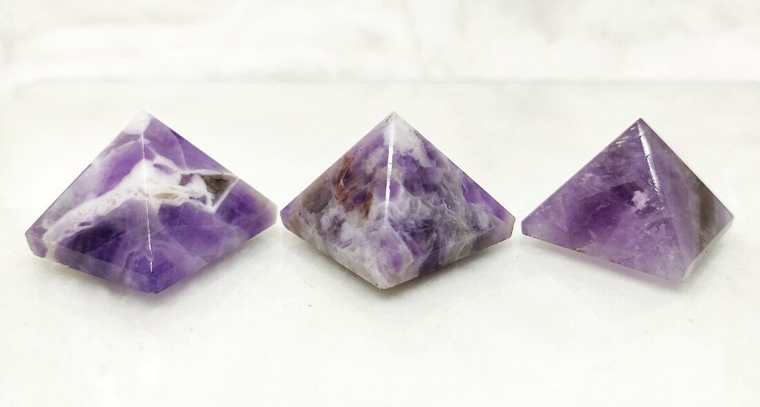 Amethyst Crystal Healing Pyramid Amethyst Pyramid for | Etsy