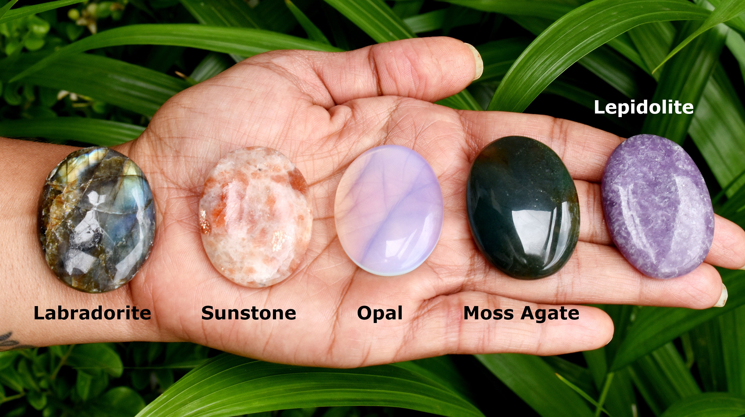 Natural Hand Carved Crystal Worry Stones Choose Your Polished - Etsy