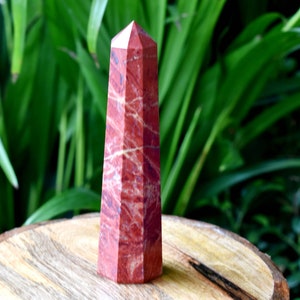 One (1) Red Jasper Tower Obelisk Points ~ Large Crystal Tower, Red ...