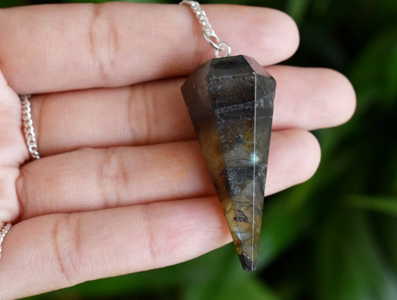 Labradorite Faceted Cone Pendulum Healing Dowsing Crystal - Etsy
