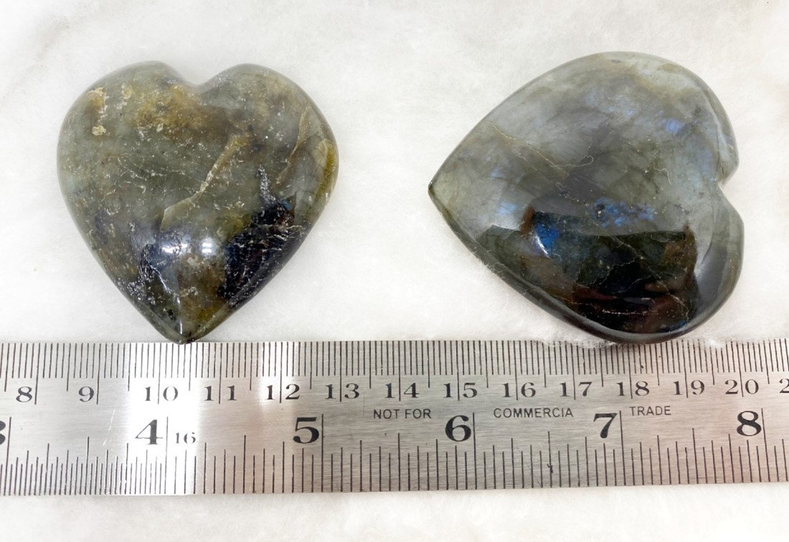 Labradorite Puffy Mini Hearts 2 Inch Pocket Heart Mini Puffy | Etsy