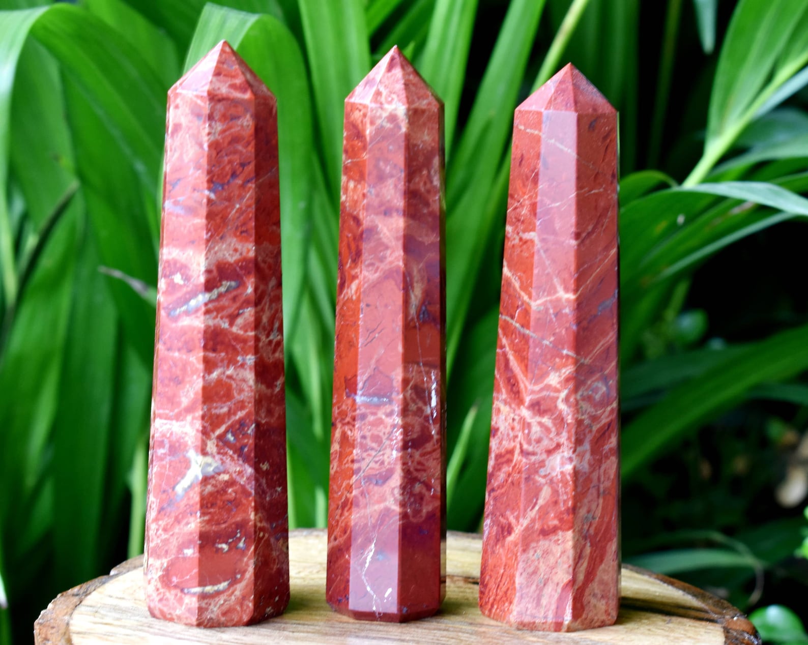 One 1 Red Jasper Tower Obelisk Points Crystal Tower Red - Etsy