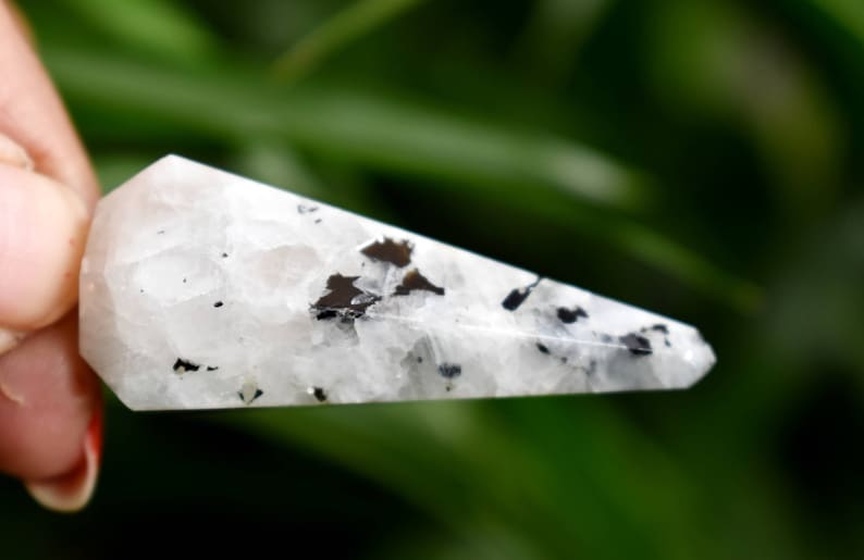 Rainbow Moonstone Faceted Cone Pendulum Healing Dowsing - Etsy