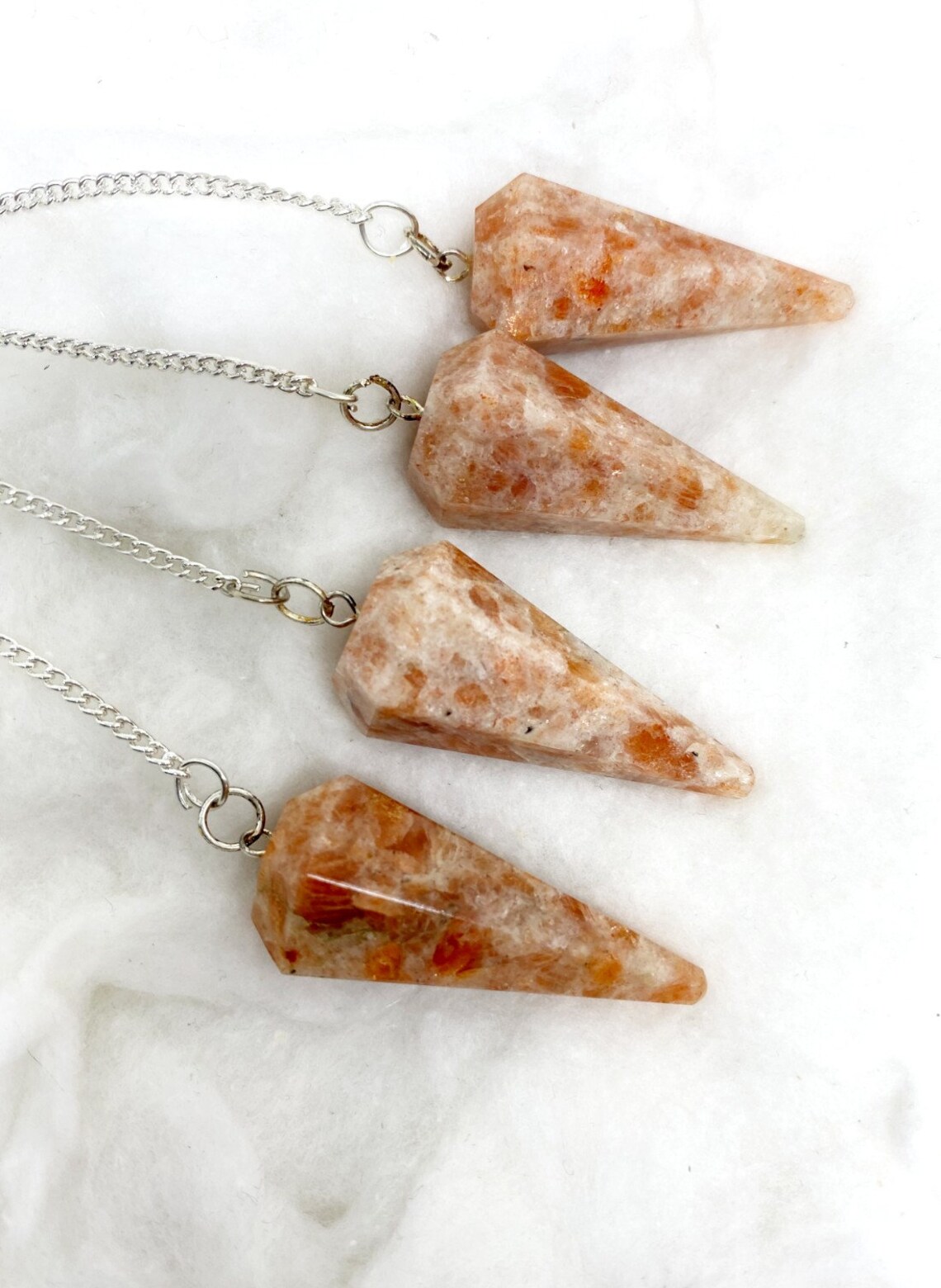 Sunstone Faceted Cone Pendulum Healing Dowsing Crystal - Etsy