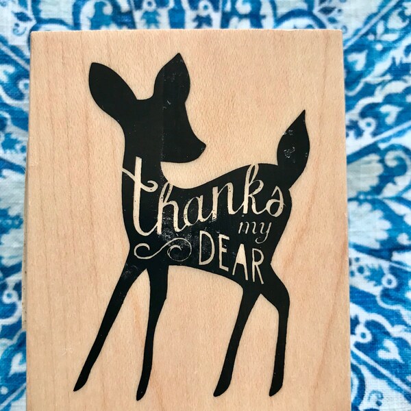 Deer Rubber Stamp - Etsy