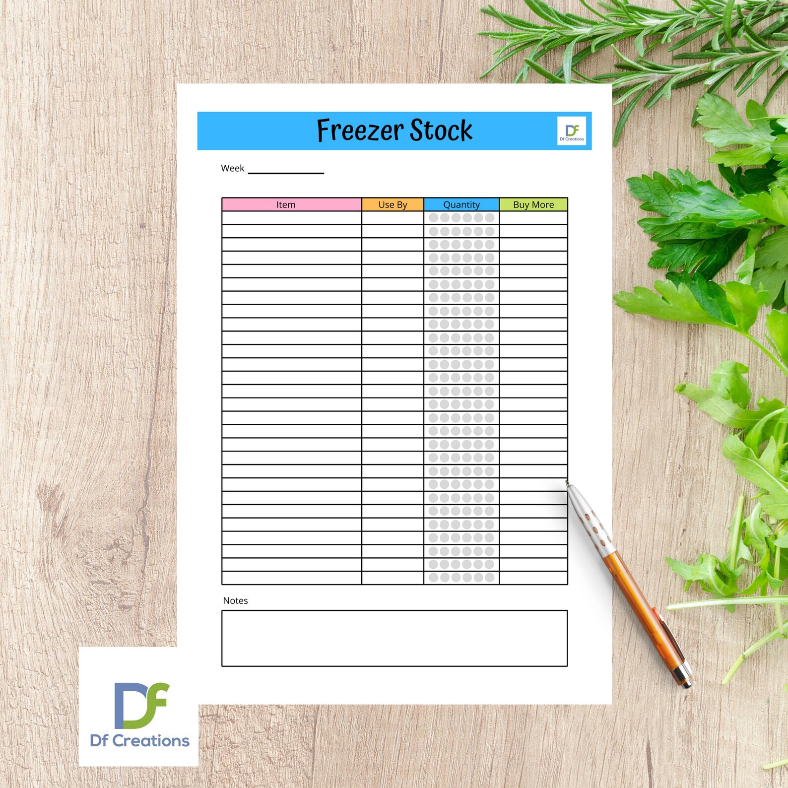 Instant Download Freezer Stock Inventory List. Monitor Quantity and Use ...