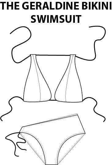 THE GERALDINE BIKINI Swimsuit Pdf Instant Download Digital | Etsy