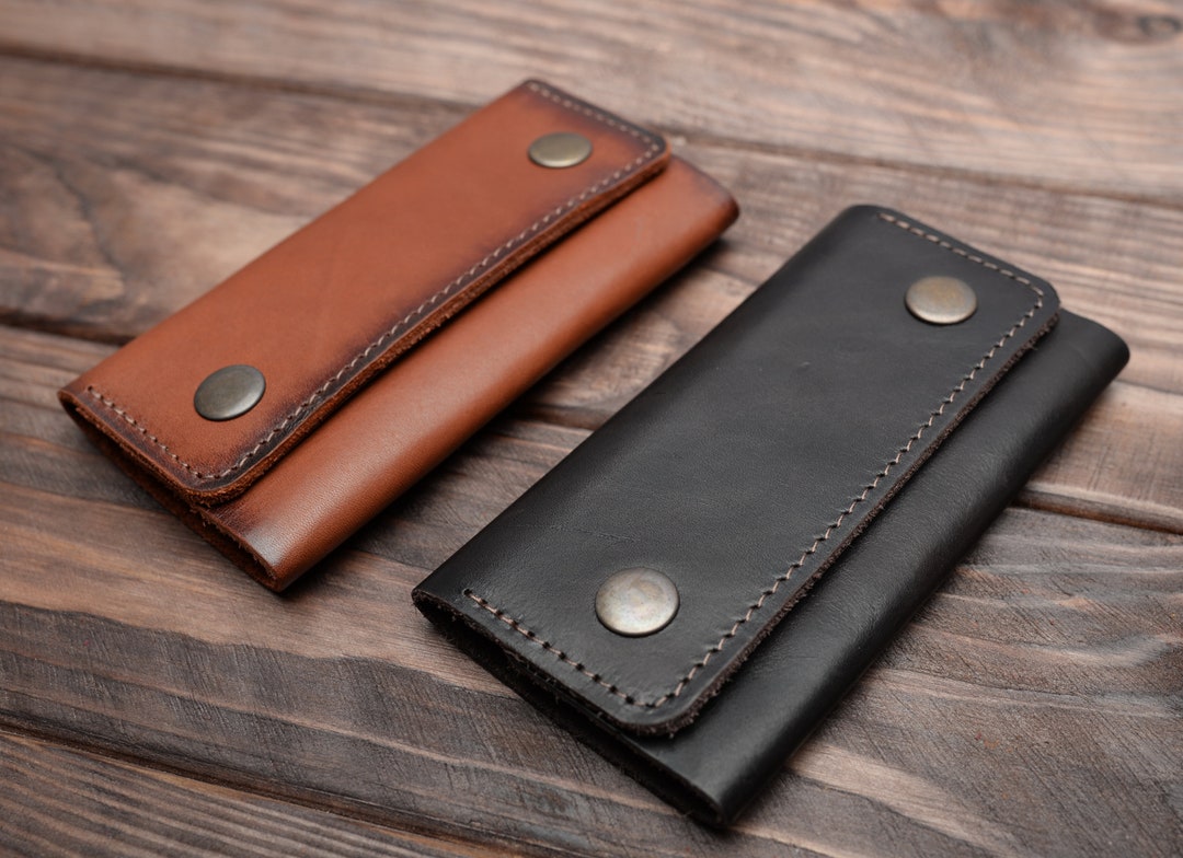 Leather Key Holder Leather Slim Key Wallet Leather Key - Etsy