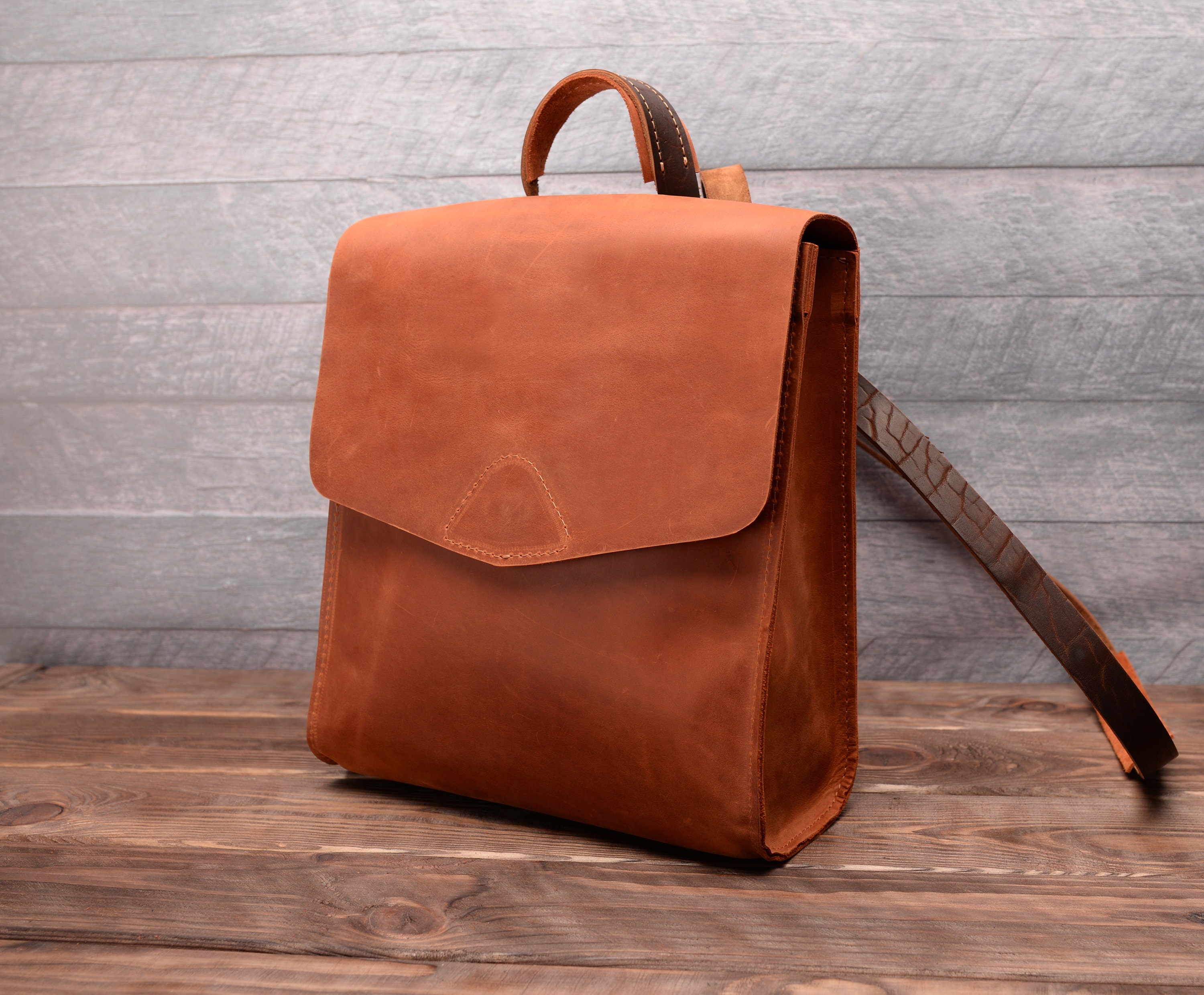 Leather backpack women women backpack Leather backpacks | Etsy