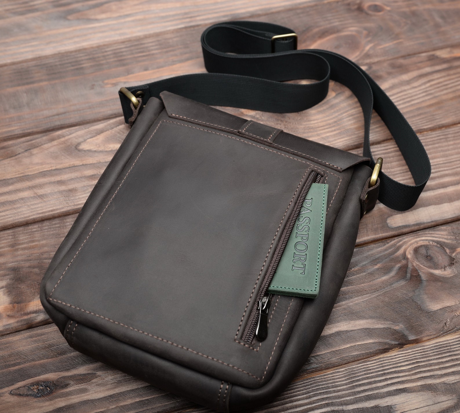 Personalized Mens Bag Groomsmen Gift Monogram Leather Bag | Etsy