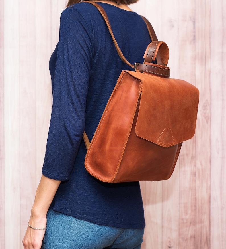 Leather Backpack Women Women Backpack Leather Backpacks | Etsy