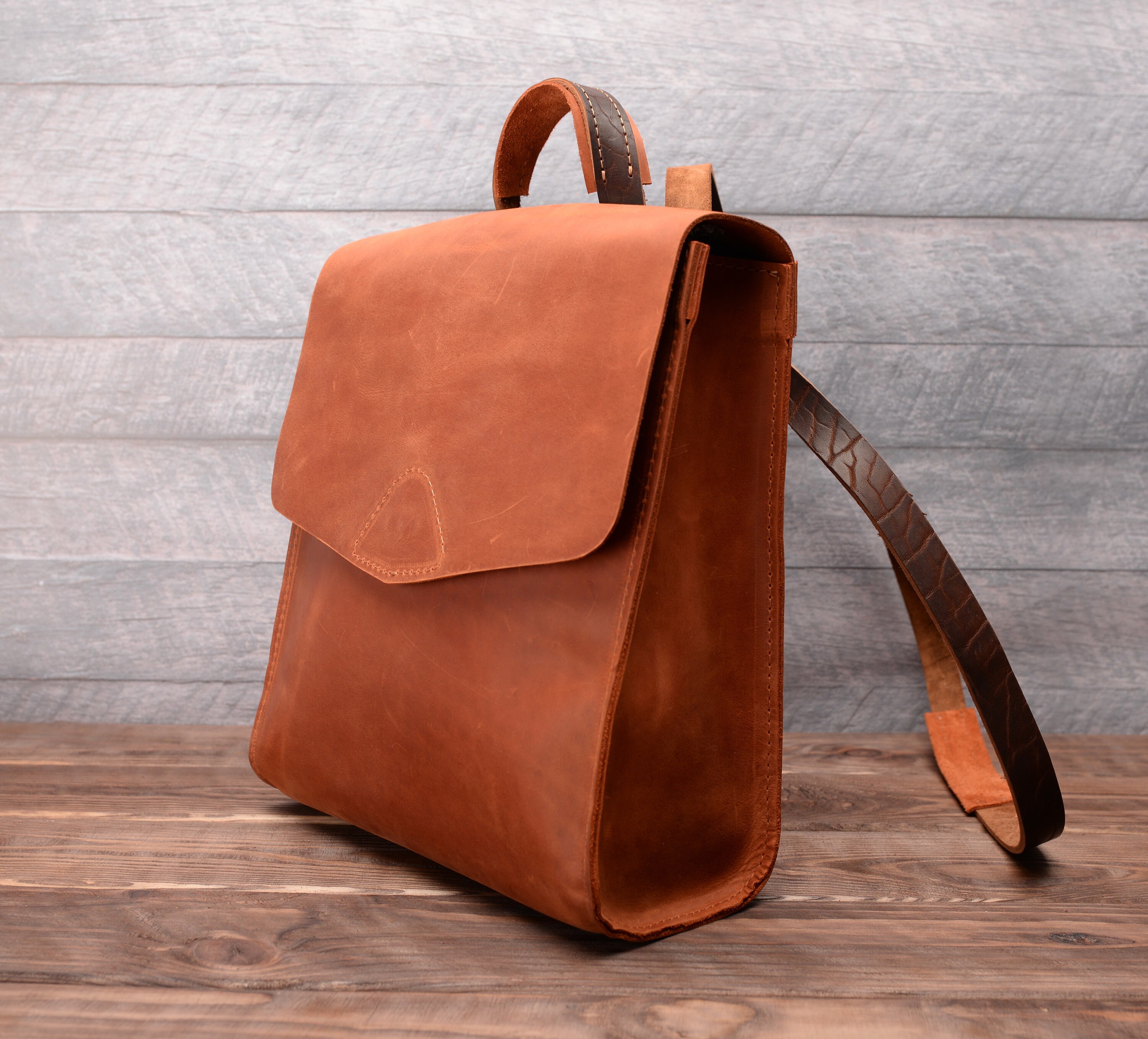 Leather backpack women women backpack Leather backpacks | Etsy