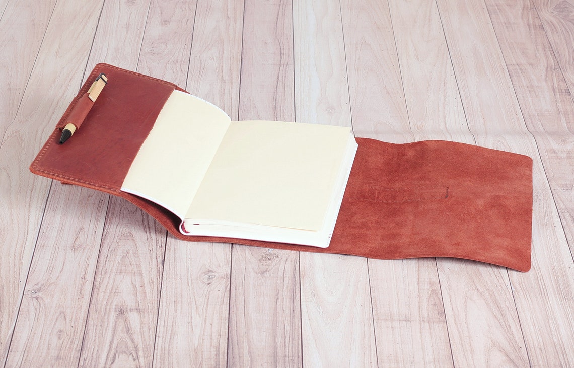 Leather Notebook A5 Notebook Cover Leather Portfolio Book - Etsy