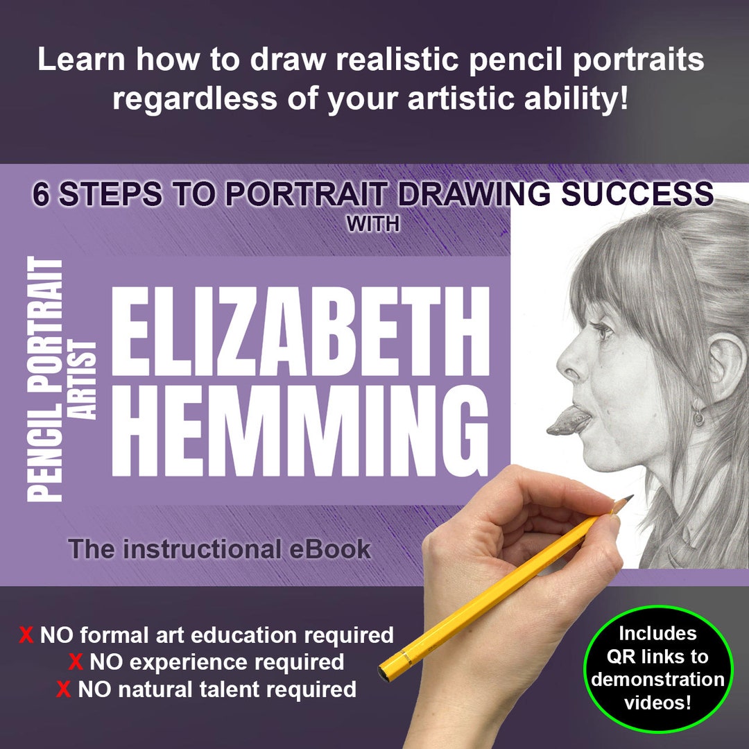 6 Steps to Portrait Drawing Success, Ebook for Drawing Pencil Portraits ...