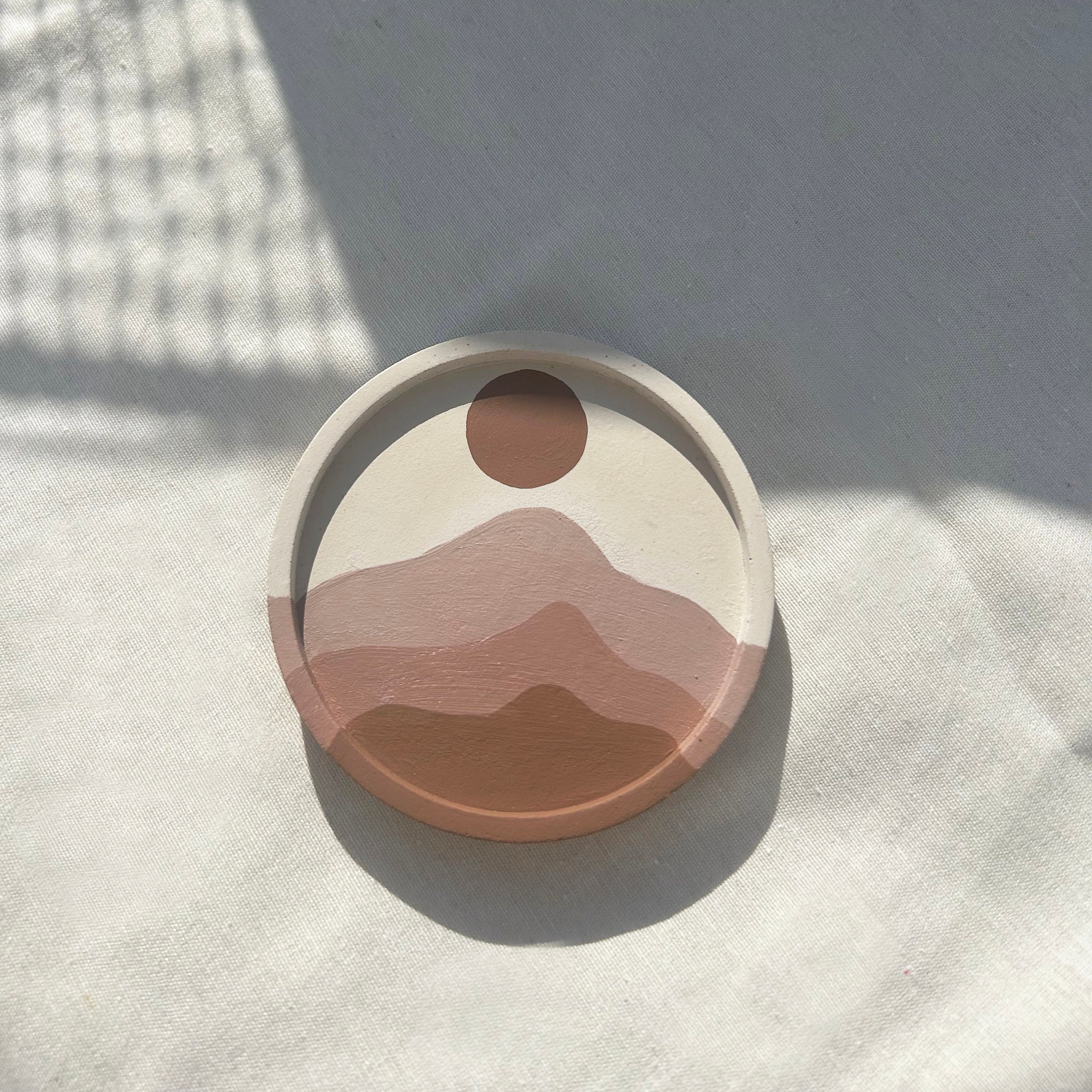 Concrete Coasters Boho Design Terracotta Mountain Desert - Etsy