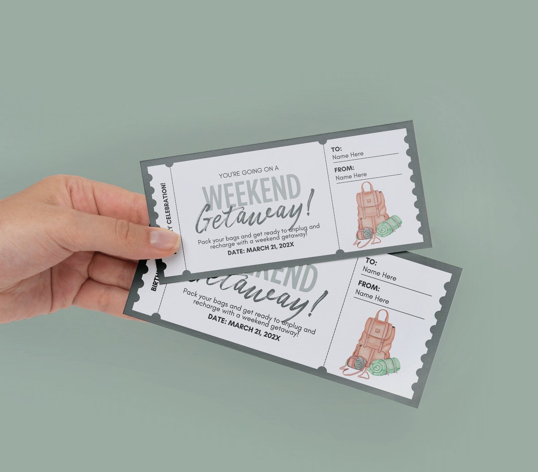 Custom Camping Trip Voucher Surprise Camping Gift Trip Camping Voucher ...