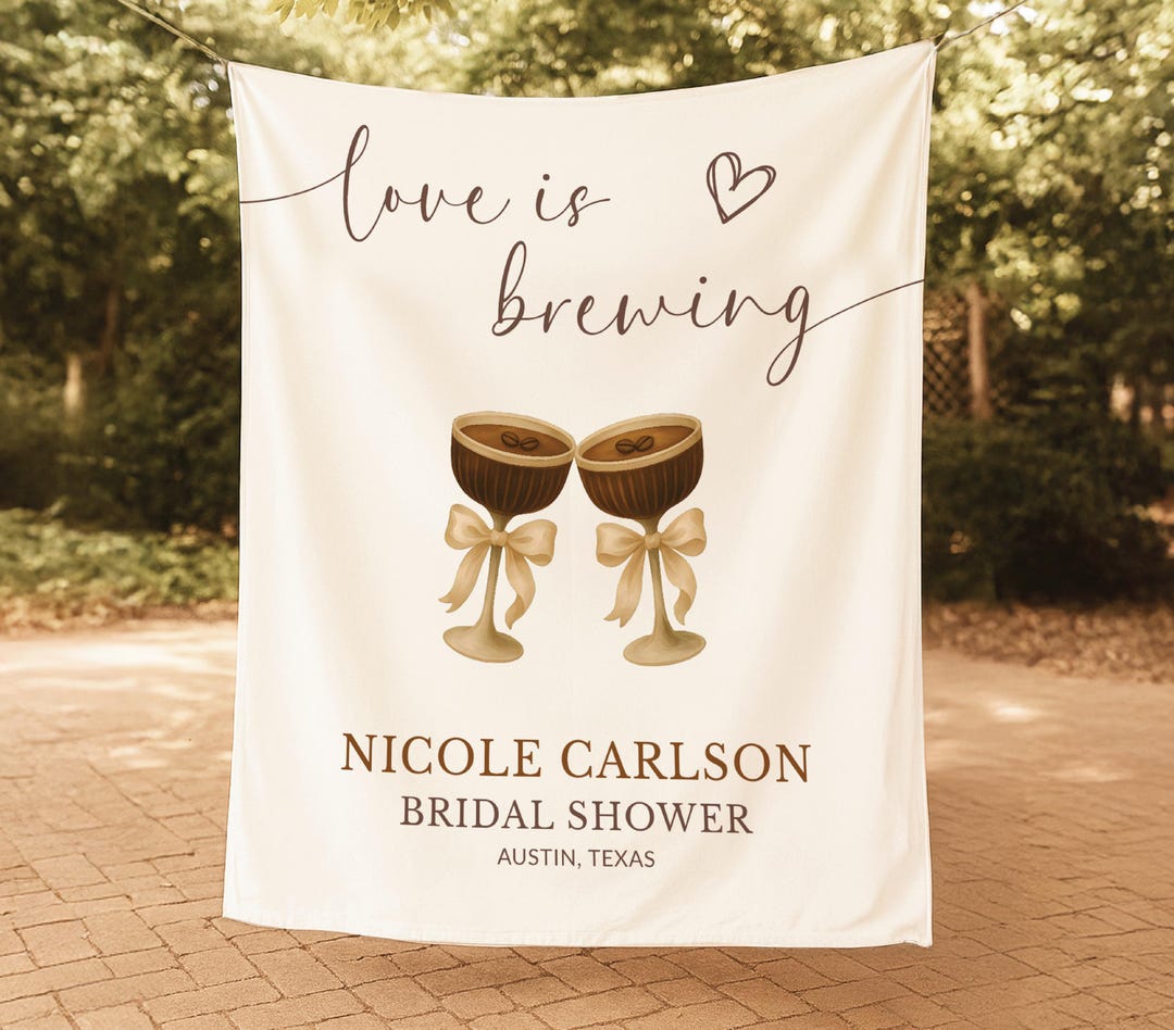 Love is Brewing Sign Large Bridal Shower Banner Bridal Shower Decor ...