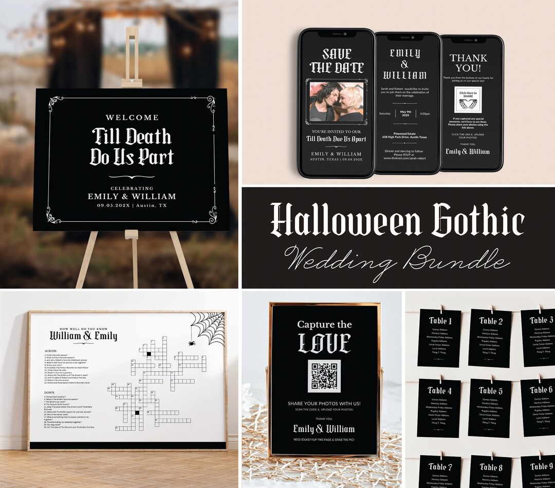 Halloween Wedding Decor Halloween Sign Wedding Gothic Decor Sign Till ...