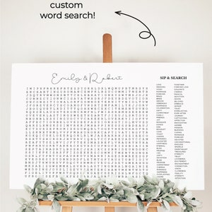 Wedding Word Search Template Wedding Game Personalized Wedding Word ...