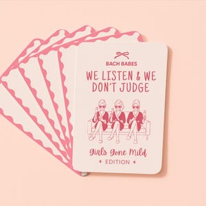 Girls Gone Mild Bachelorette Party Games Printable Pack Fun Bach Trip ...