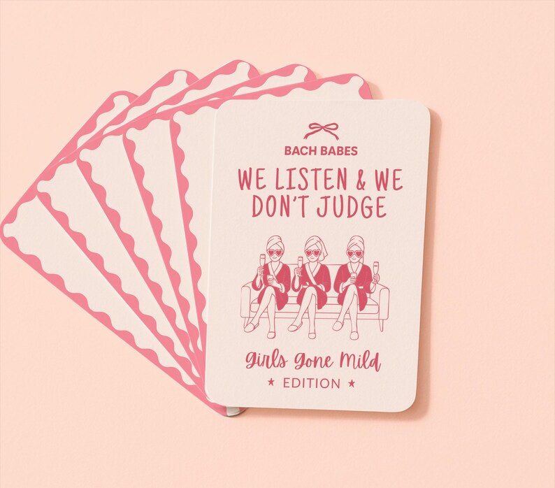 Girls Gone Mild Bachelorette Party Games Printable Pack Fun Bach Trip ...