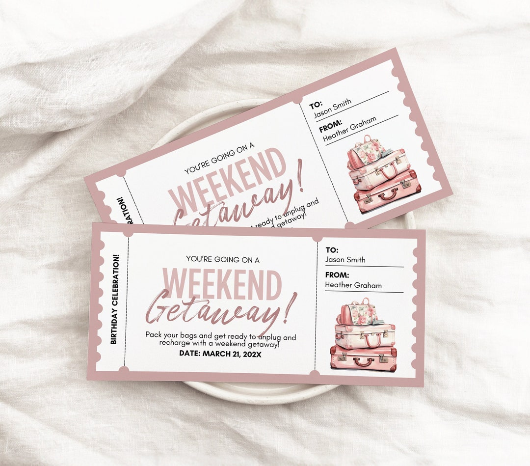 Bon week-end escapade à imprimer entre filles, cadeau pour un week-end ...