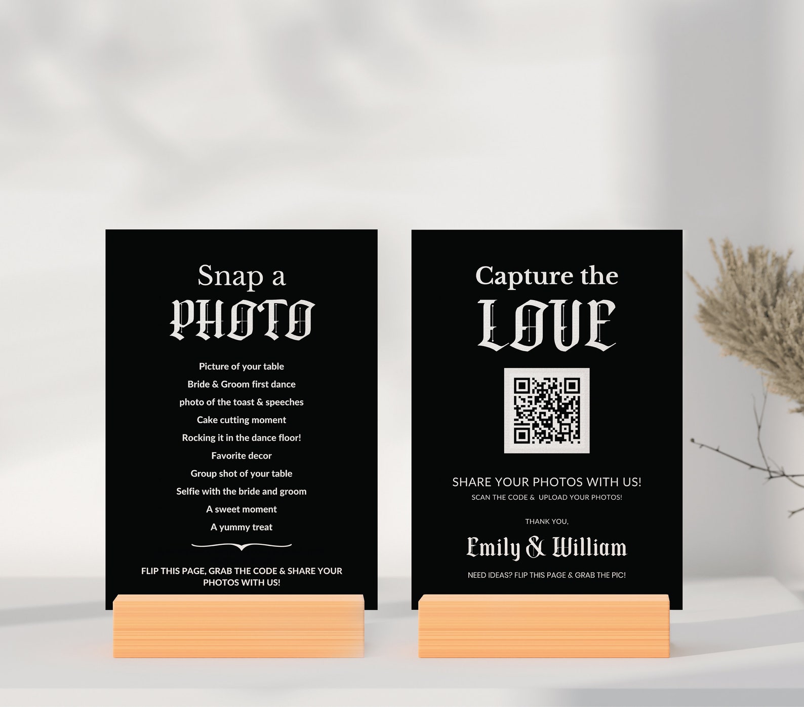Gothic Wedding QR Code Sign Moody Photo QR Code Halloween Wedding Sign ...