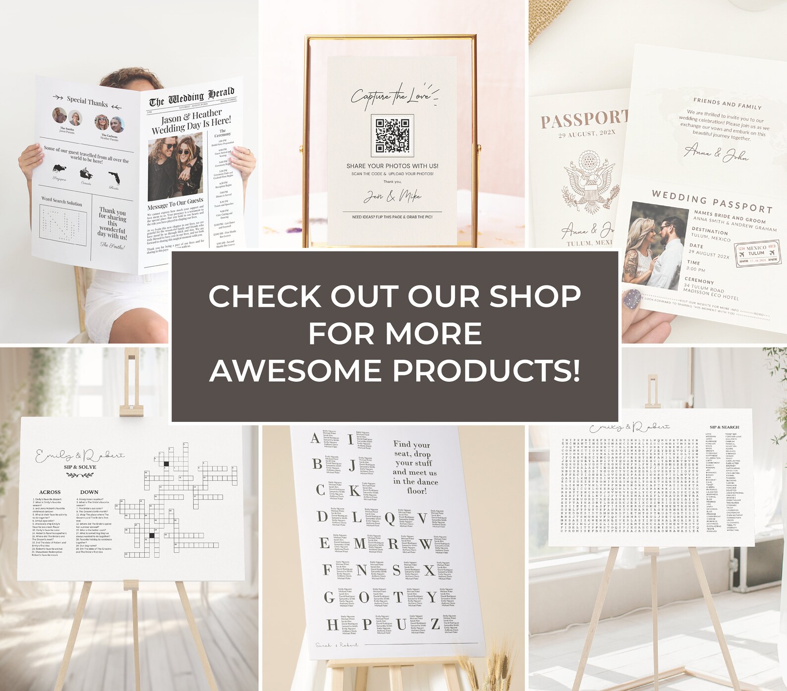 Large Sip and Search Wedding Word Search Template Wedding Sip and ...