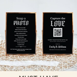 Gothic Wedding QR Code Sign Moody Photo QR Code Halloween Wedding Sign ...