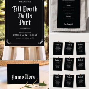 Moody Wedding Decor Moody Wedding Template Bundle Canva Moody Signs ...