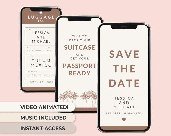 Save the Date Design With Custom Venue Portrait in Watercolor Style ...