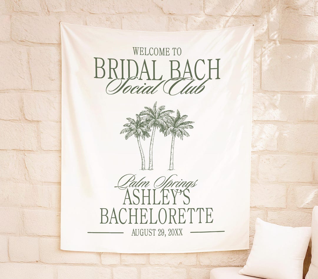 Social Club Bachelorette Backdrop Custom Bachelorette Decor Banner ...