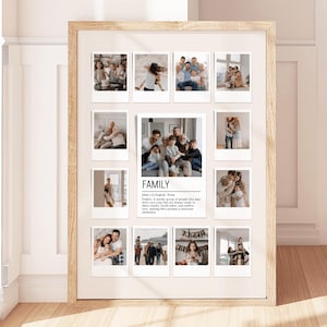 Printable Family Photo Collage Custom Family Definition Wall Art Gift ...