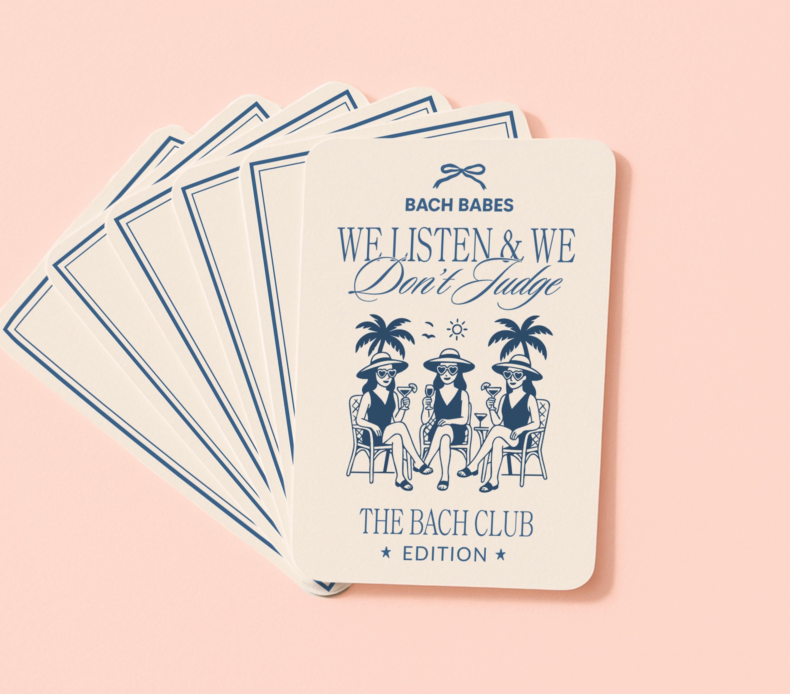 The Bach Club Game Idea Bachelorette Party Games Bach Club Fun Game ...