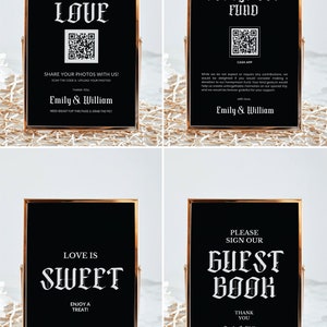 Moody Wedding Decor Moody Wedding Template Bundle Canva Moody Signs ...