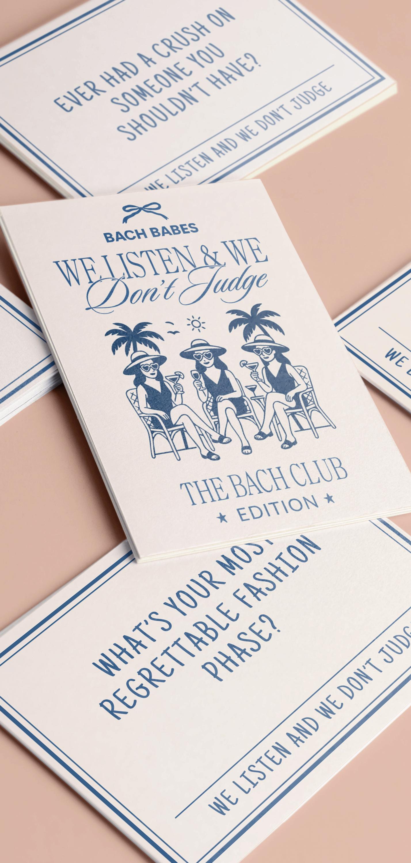 The Bach Club Game Idea Bachelorette Party Games Bach Club Fun Game ...