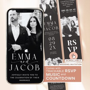 Luxury Wedding Electronic Invitation Timeless Wedding Invite Classic ...