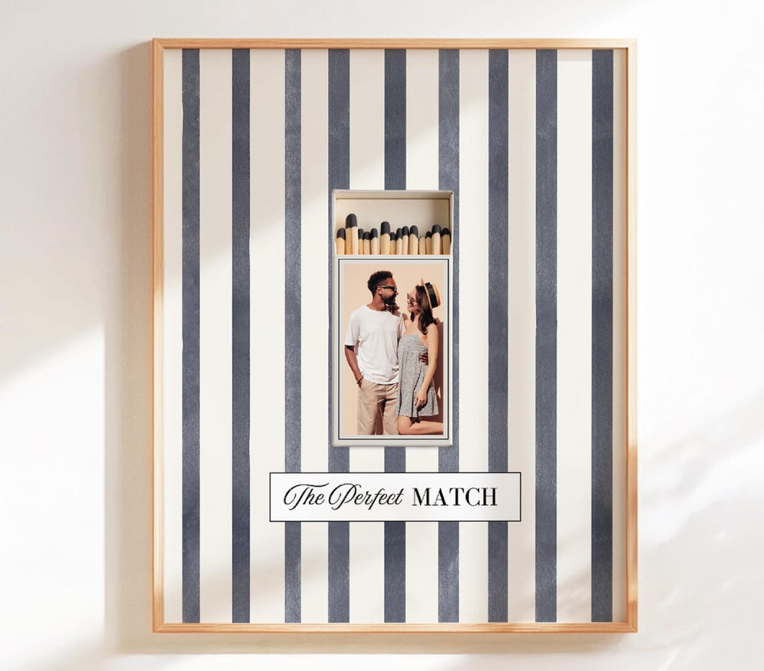 NAUTICAL MATCHBOX Print Wall Art Matches Unique Gift for Boyfriend the ...