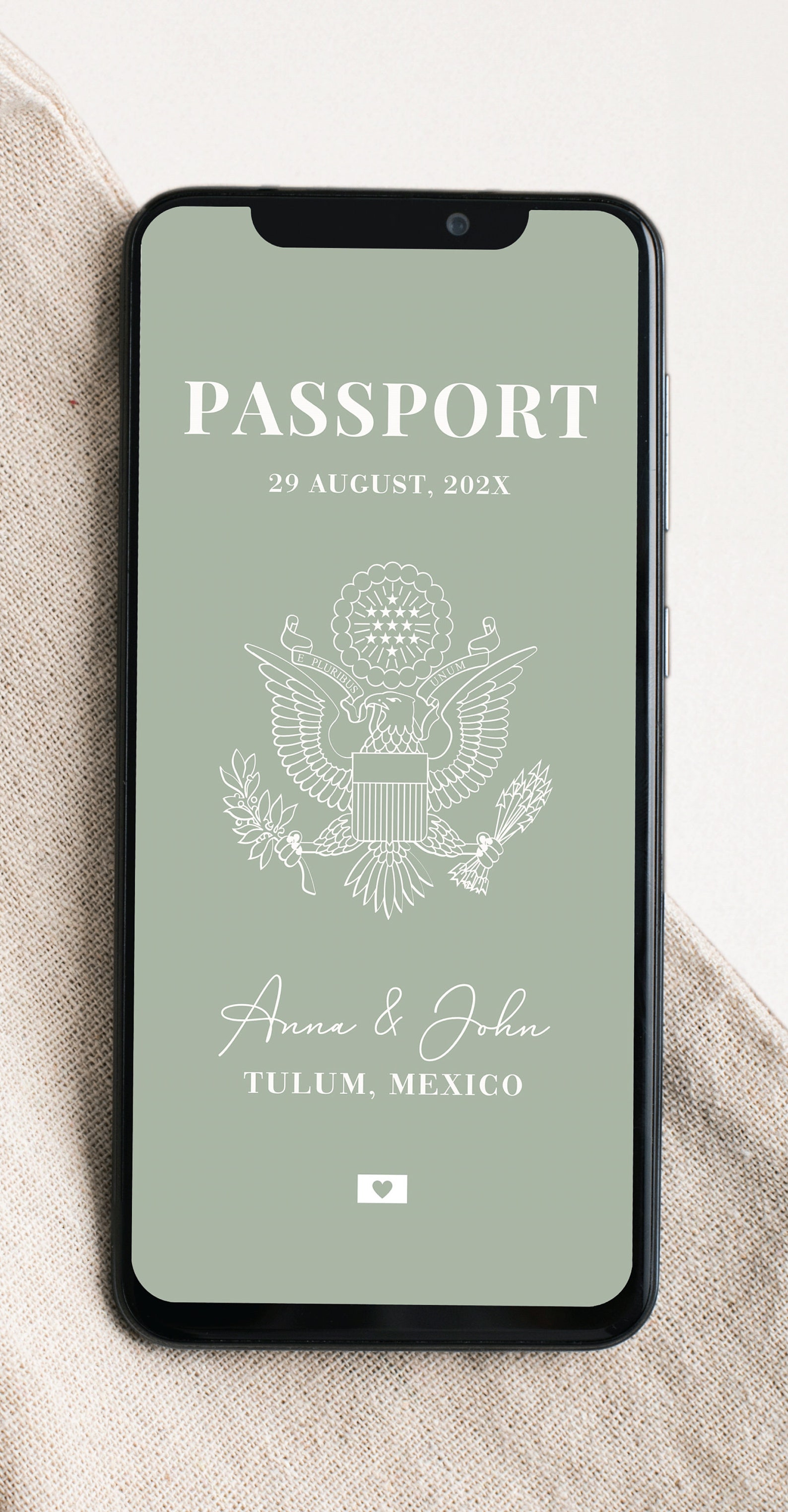 Digital Passport Wedding Invitation Digital Travel Theme Wedding Decor ...
