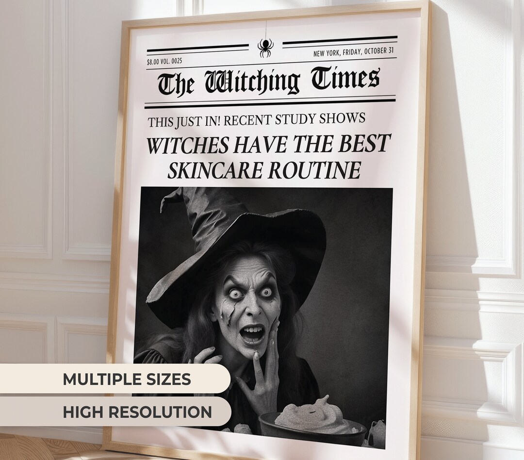 Witchy Wall Art Halloween Decor Witch Printable Painting Halloween ...