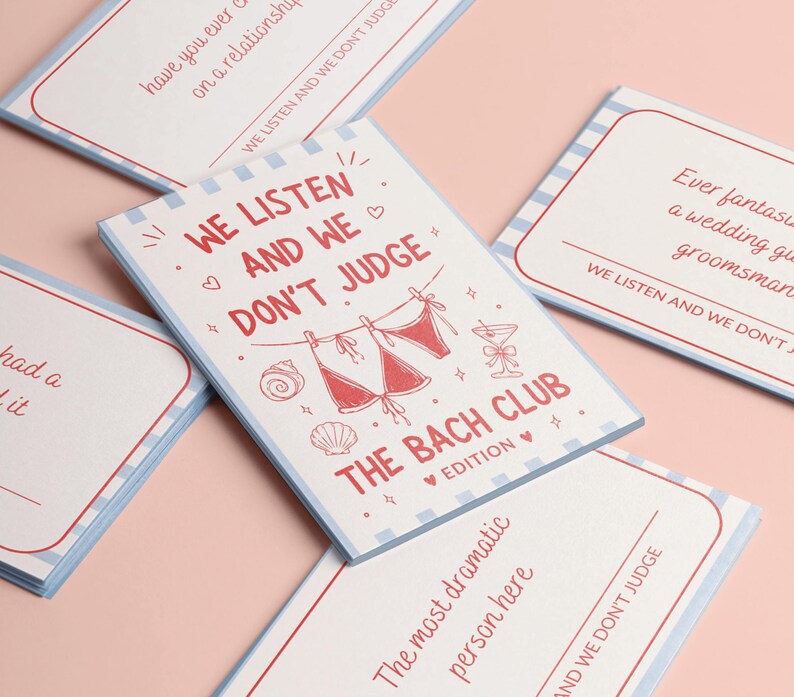 Bach Club Bachelorette Game Printable Bridal Shower Game Canva Template ...