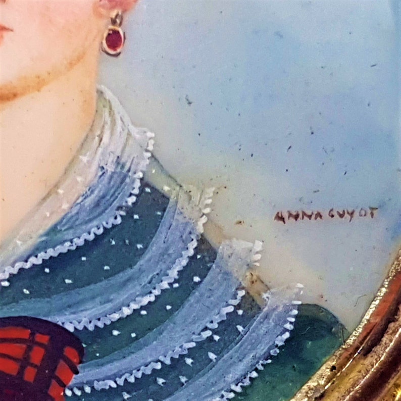 Victorian Miniature Hand Painted Lady Brooch Hand Painted - Etsy
