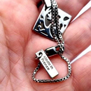 Kenzo Paris Sterling Silver Lariat Necklace, Silver Pendant, Kenzo ...