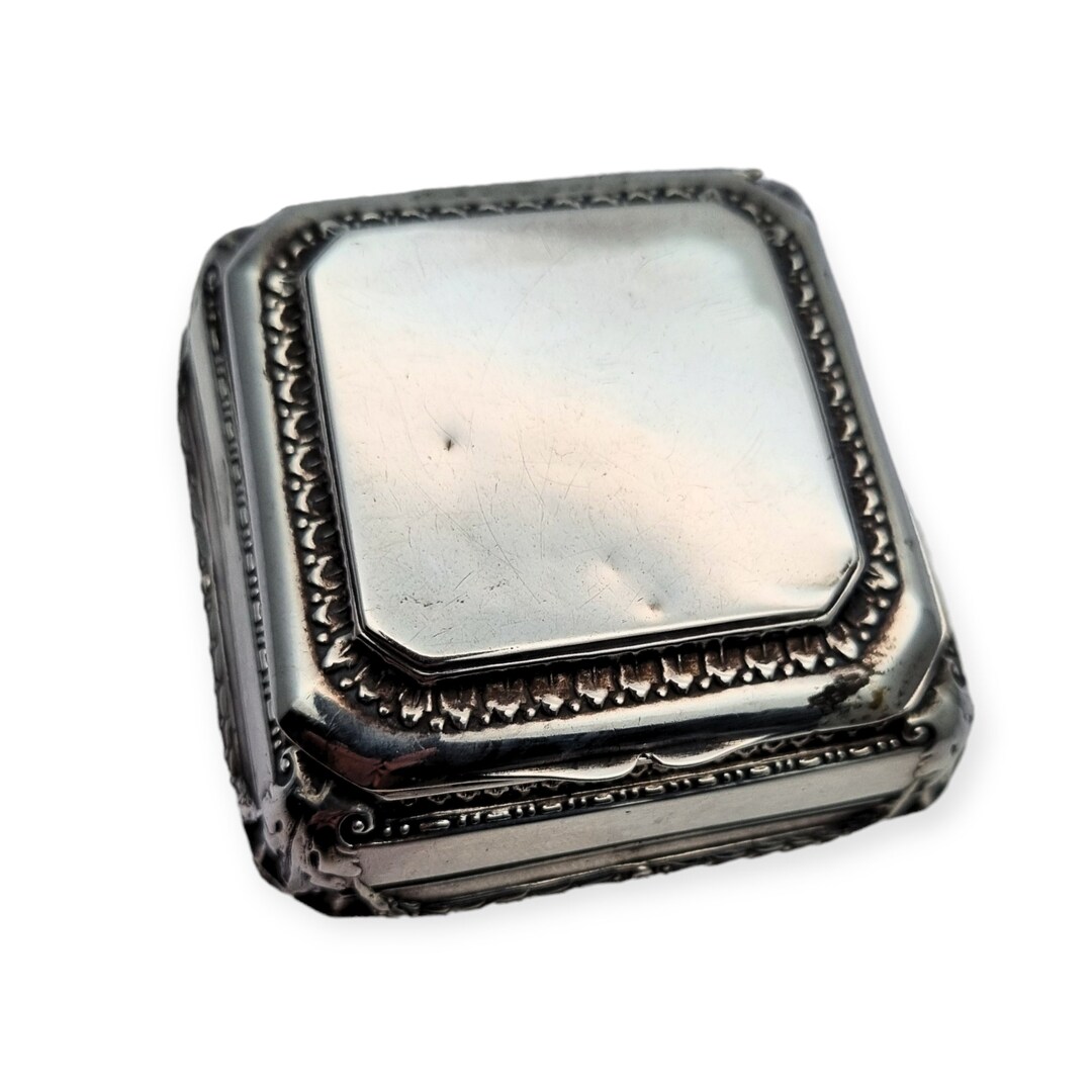 Antique 800 Silver Box for Jewelry Presentation, for Rings, Earrings or ...