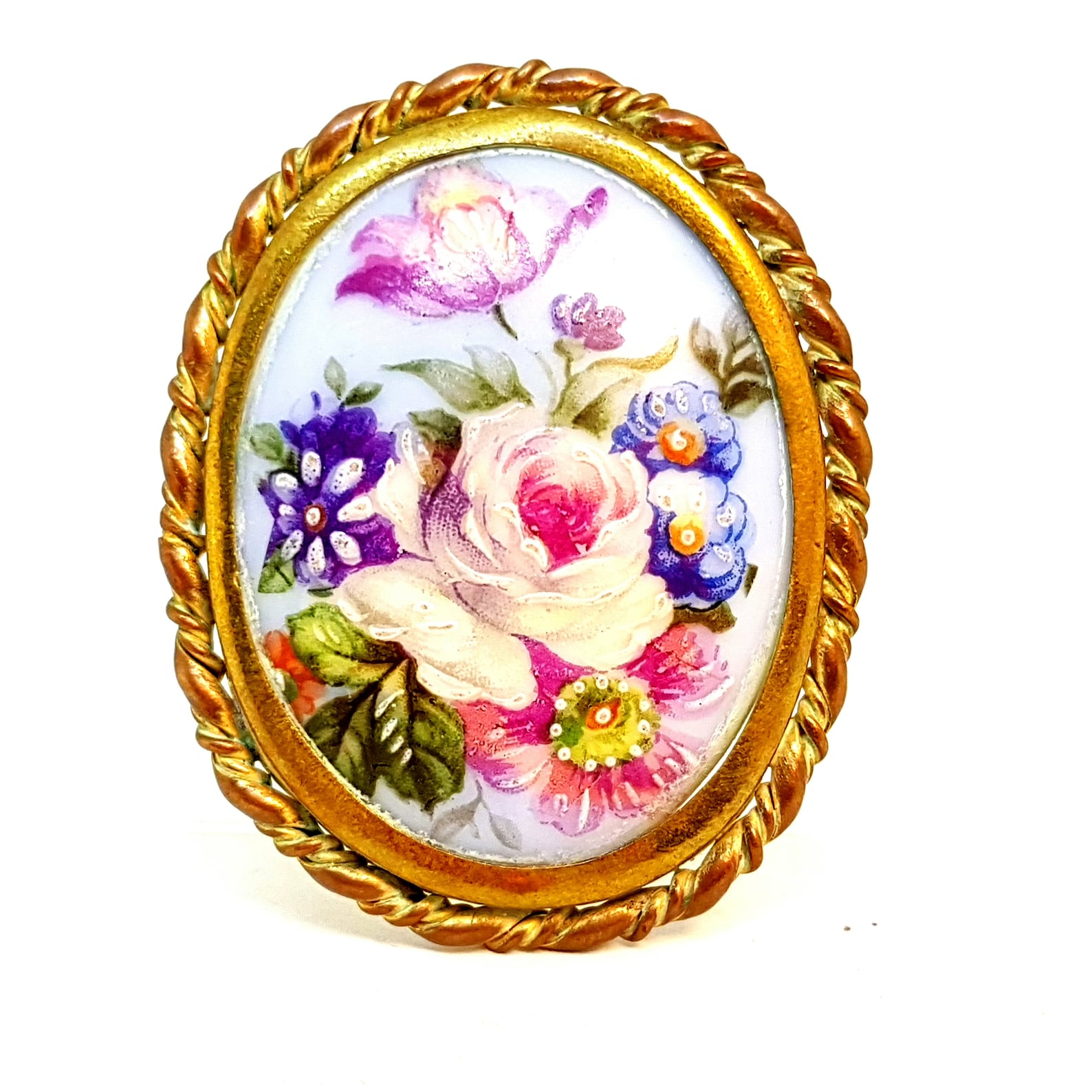 Vintage Brooch/limoges Brooch/french Brooch.limoges Porcelain - Etsy