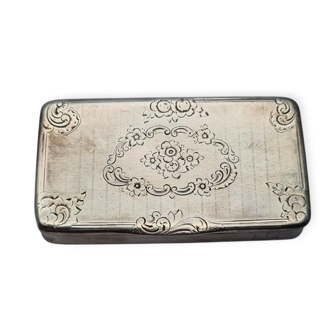 Victorian Silver Box, Rectangular Floral Design, Circa 1900, Retro ...