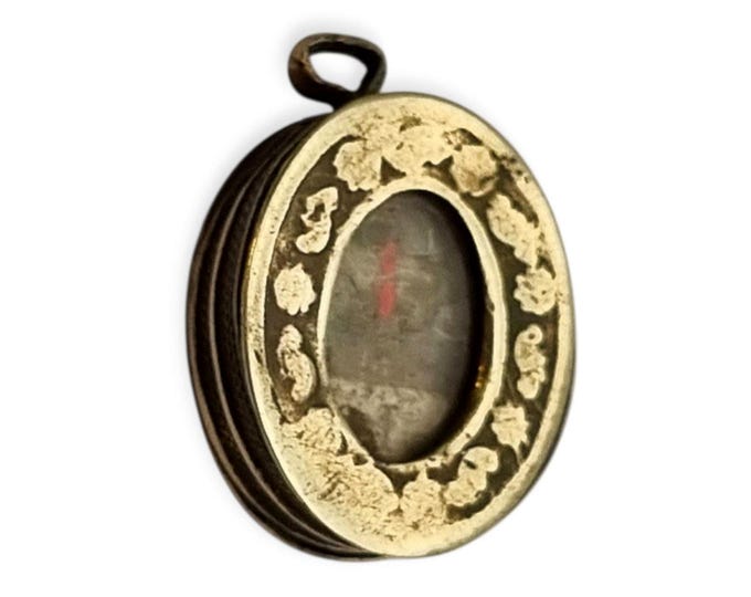 Antique Reliquary With an Image of the Virgin Mary With a Relic, a ...